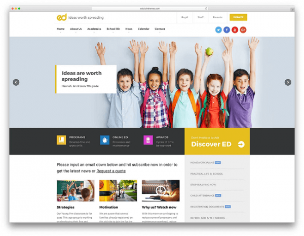 14+ Template Website Sekolah WordPress Terbaik & Keren!