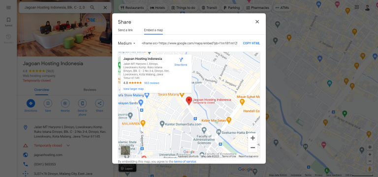 Cara Membuat Google Map di Website & Blog Paling Mudah