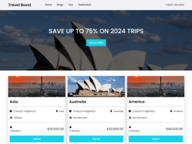 10+Template Website Travel Gratis Terbaik