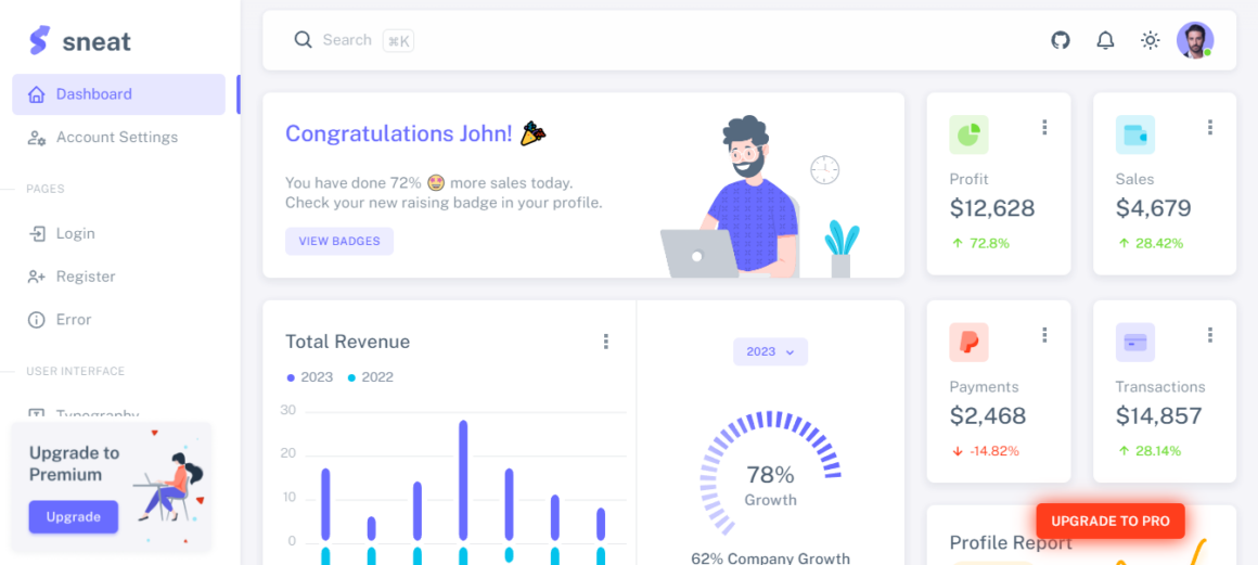 11+ Template Website untuk Admin & Dashboard