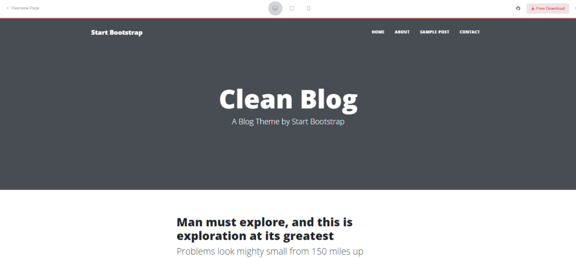 33+ Template Website Bootstrap Free Siap Pakai