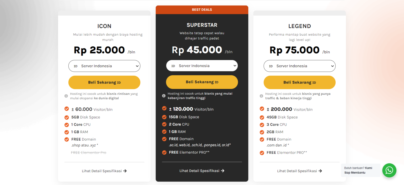 Biaya Harga Hosting & Domain Website di 2025 (Terupdate)