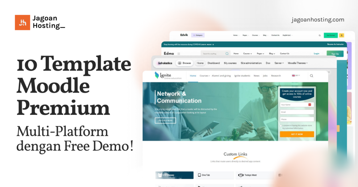 10 Template Moodle Premium Multi-Platform dengan Free Demo!