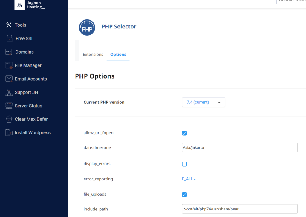 Tutorial Setting Dan Konfigurasi Php Dengan Php Selector Di Cpanel