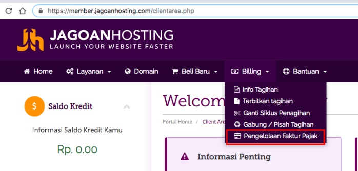 Cara melakukan aktivasi PPh23 - Knowledge Base Jagoan Hosting Indonesia