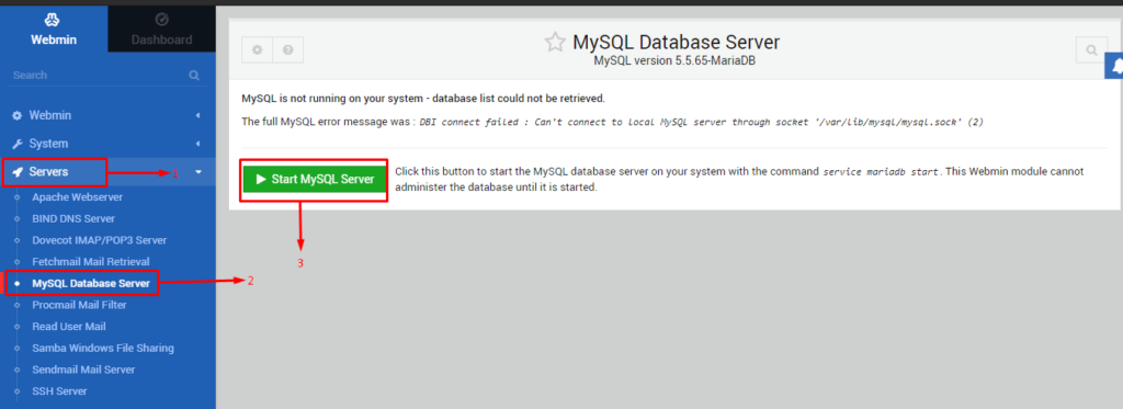 Membuat Database MySQL di Webmin - Knowledge Base Jagoan Hosting Indonesia