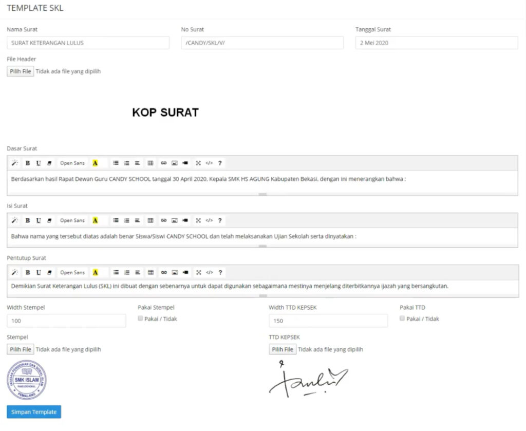 Panduan Menyunting Surat Keterangan Lulus (SKL) Candy SKL - Knowledge ...