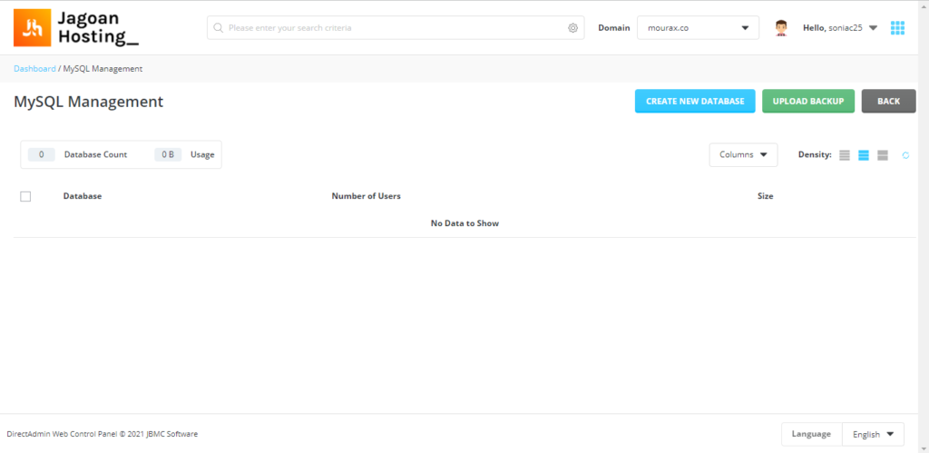 Membuat Database Pada Directadmin - Knowledge Base Jagoan Hosting Indonesia