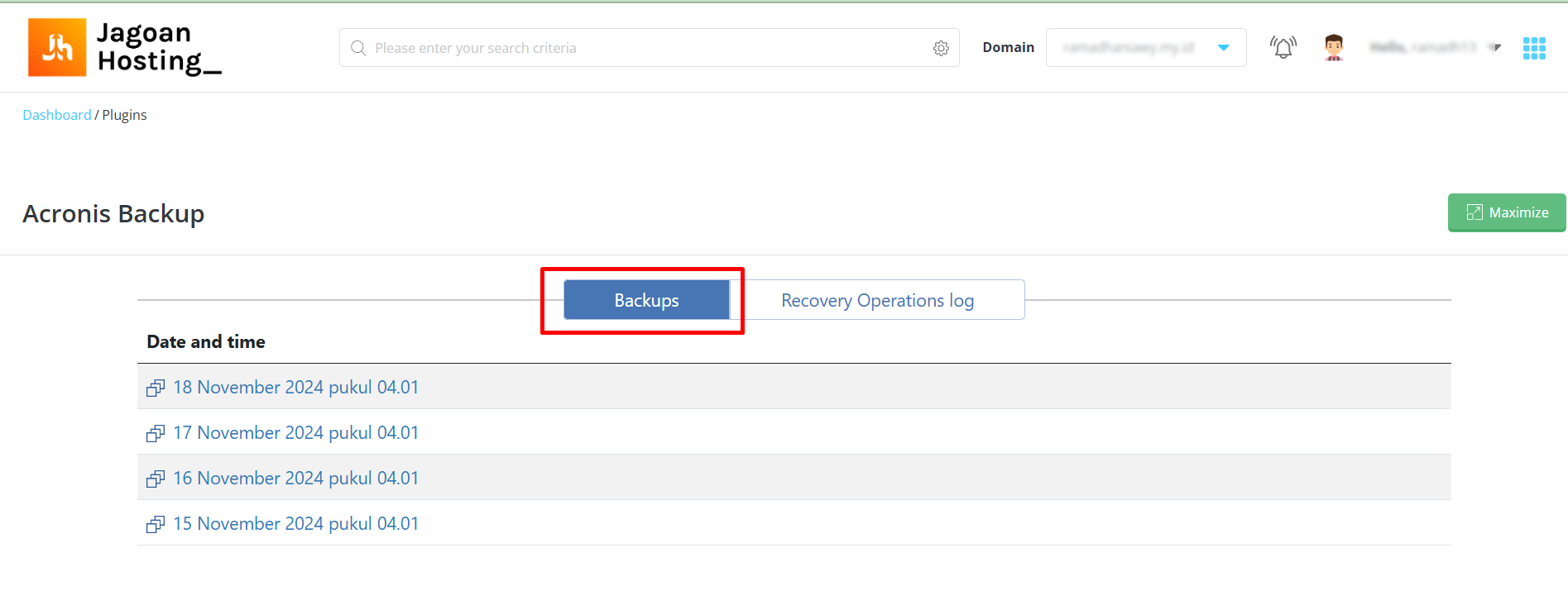 Download Backup Dan Restore Pada Directadmin - Knowledge Base Jagoan ...