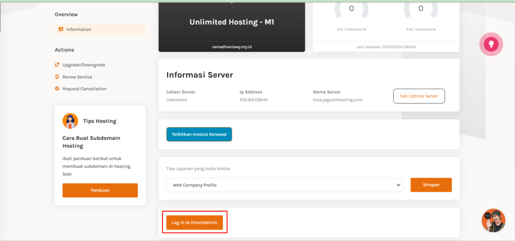 Cara Aktivasi SSL pada Directadmin - Knowledge Base Jagoan Hosting ...