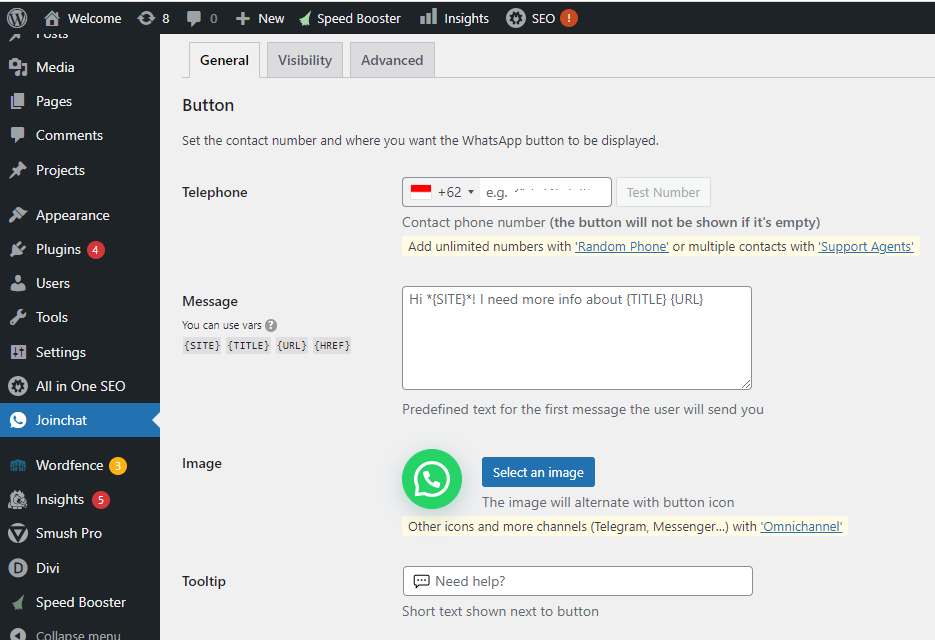 Cara Setting Plugin Chat Whatsapp Di Wordpress