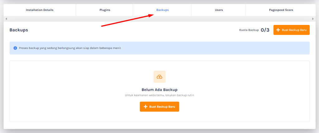 Cara Membuat Backup di Insta Web Platform