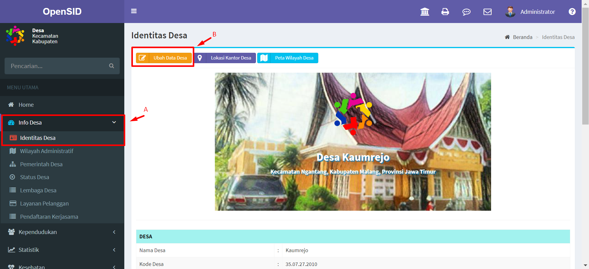 Melengkapi Identitas Desa pada OpenSID - Knowledge Base Jagoan Hosting Indonesia