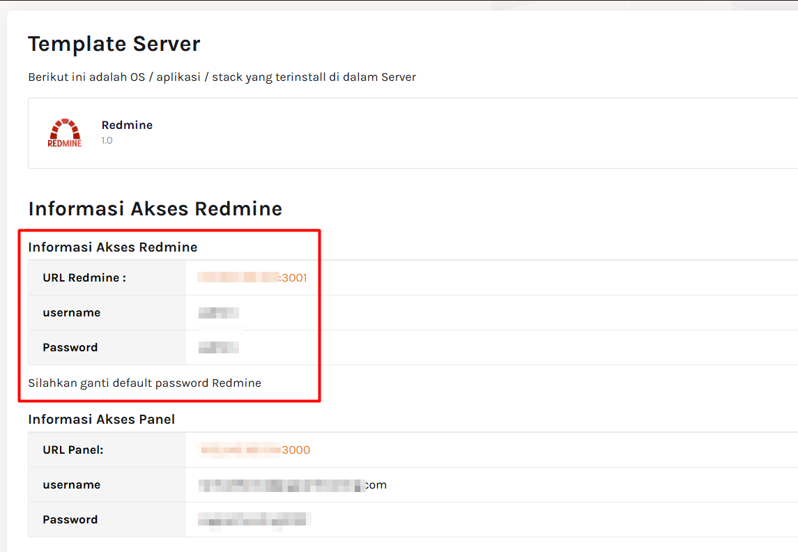 Setup Credential Admin Redmine - Knowledge Base Jagoan Hosting Indonesia
