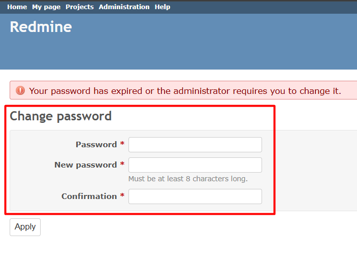 Setup Credential Admin Redmine - Knowledge Base Jagoan Hosting Indonesia