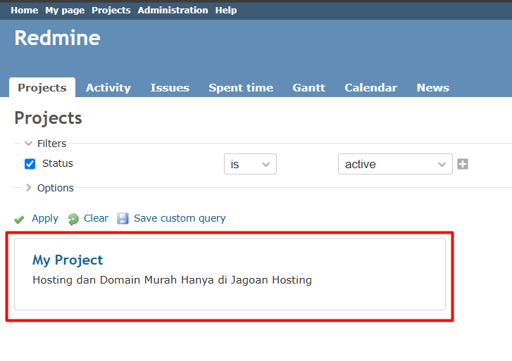 Manajemen Project di Redmine - Knowledge Base Jagoan Hosting Indonesia