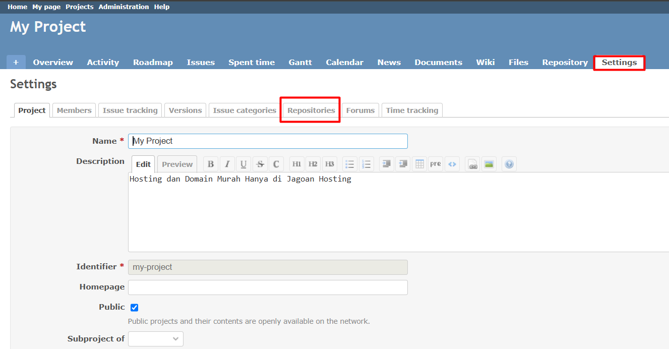 Menghubungkan Redmine dengan Git Repository - Knowledge Base Jagoan ...