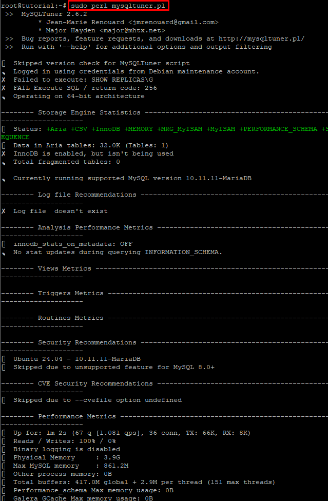 Cara Optimasi Database MariaDB dengan MySQLTunner - Knowledge Base ...