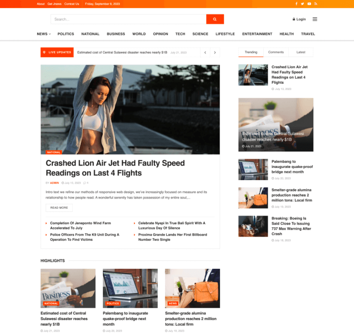 Website Portal Berita Spesifik untuk Produk Jurnalistik